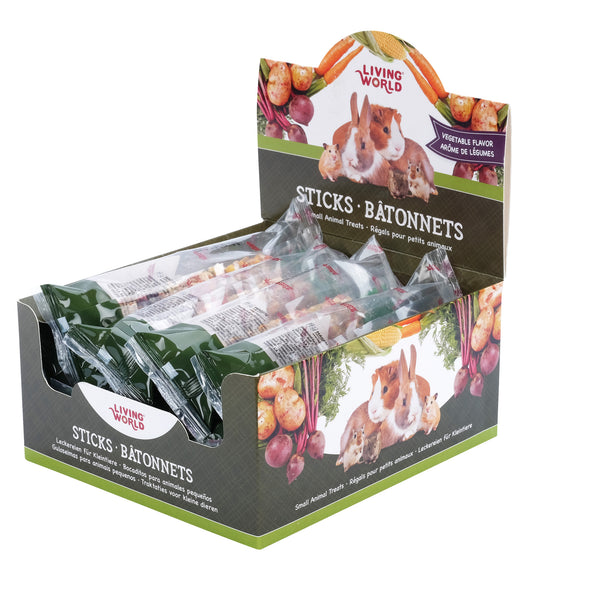 Living World Small Animal Sticks - Vegetable Flavour (45g) - Safari Pet ...